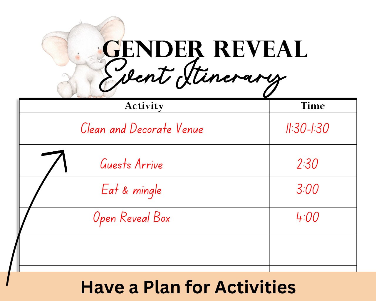 Printable Gender Reveal Planner Bundle Instant Download Downloadable ...