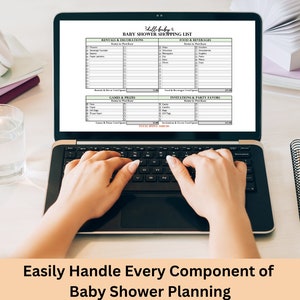 Excel Baby Shower Planner Excel Spreadsheet Digital Template, Hello ...