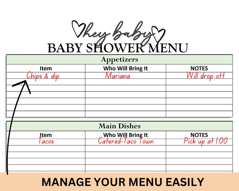 Printable Baby Shower Planner Template, Games Included, Minimalist ...