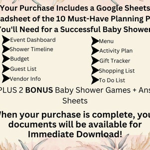 Google Sheets Baby Shower Planner Spreadsheet Template, Digital ...
