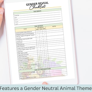 Printable Editable Gender Reveal Planning Template Checklist - Etsy