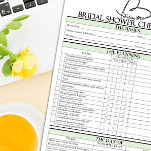 Bridal Shower Checklist: Printable Planning Guide (PDF Download - Etsy