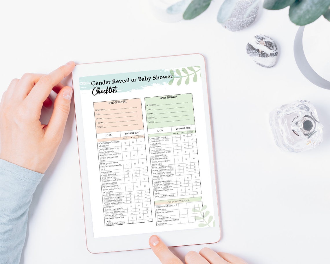 Printable Baby Shower and Gender Reveal Editable Template - Etsy