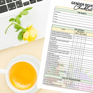 Printable Editable Gender Reveal Planning Template Checklist - Etsy