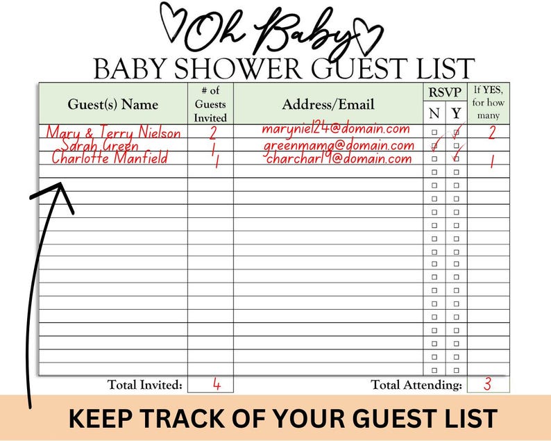 Printable Baby Shower Planner: Budget, Checklist, Games (PDF) - Etsy