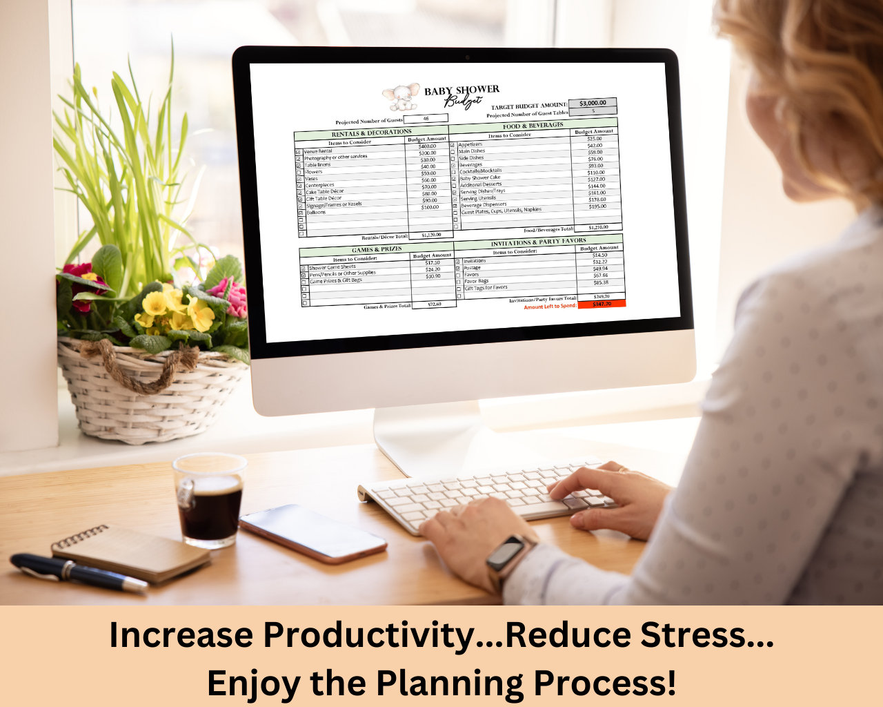 Digital Baby Shower Planner Excel Spreadsheet Template - Etsy