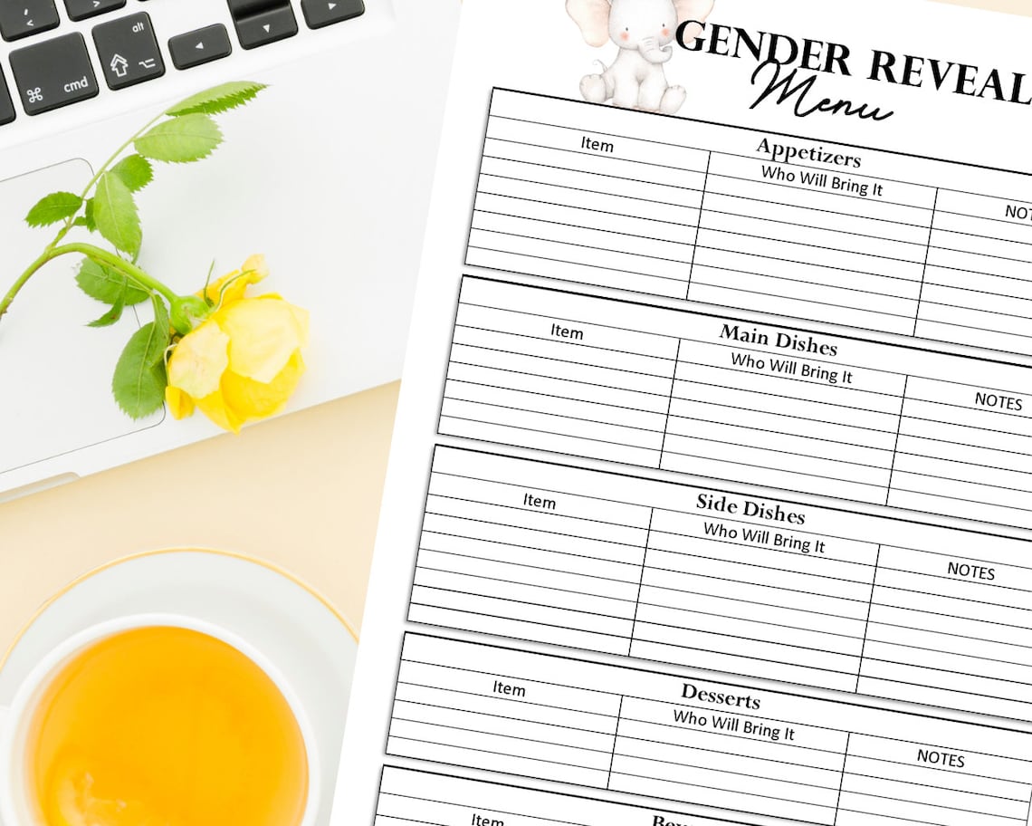 Printable Gender Reveal Planner Bundle: Party Planning Kit (PDF ...
