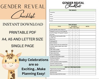 Baby Shower Planner Printable Template Digital Instant - Etsy