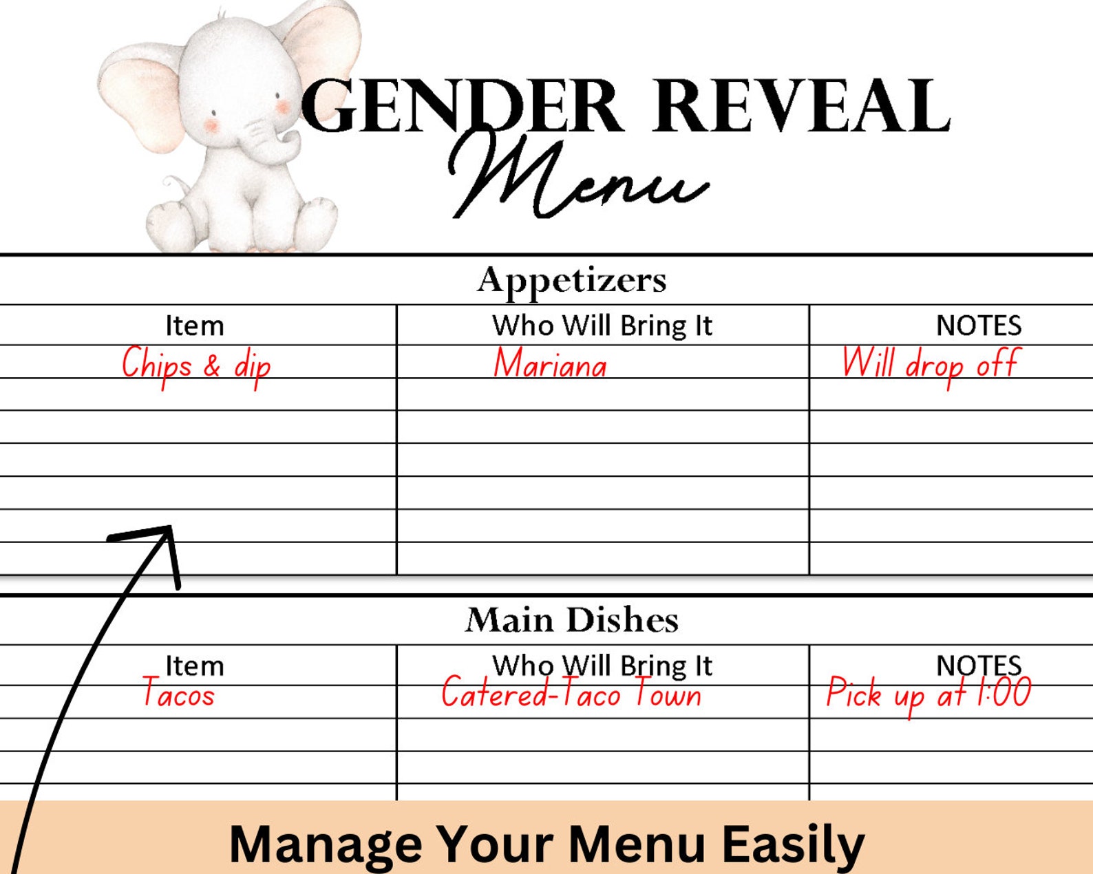 Printable Gender Reveal Planner Bundle Instant Download Downloadable ...