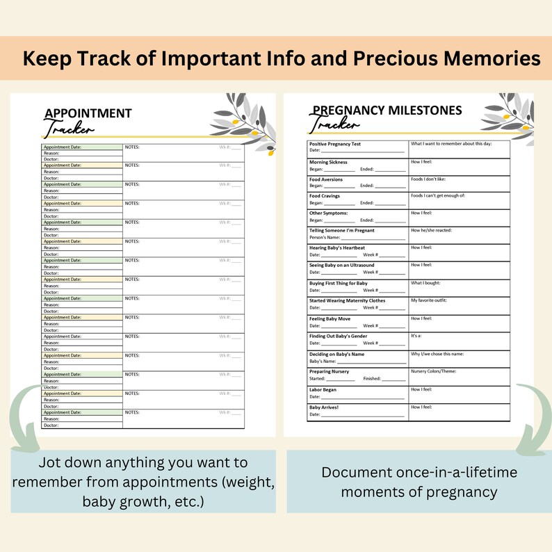 Digital Printable Pregnancy Planner - Etsy