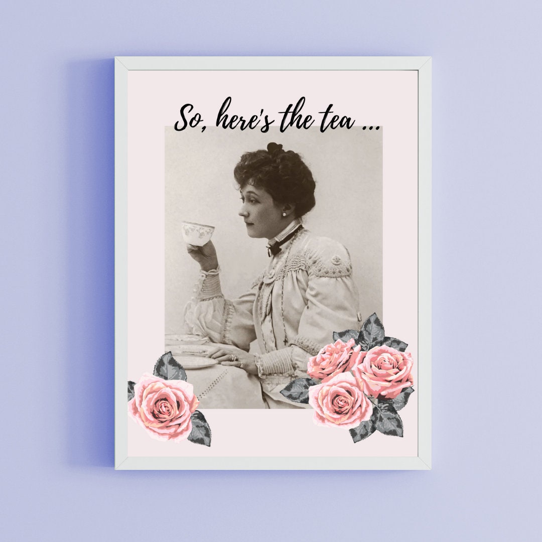 Here's the Tea Victorian Gossip Art Print - Etsy