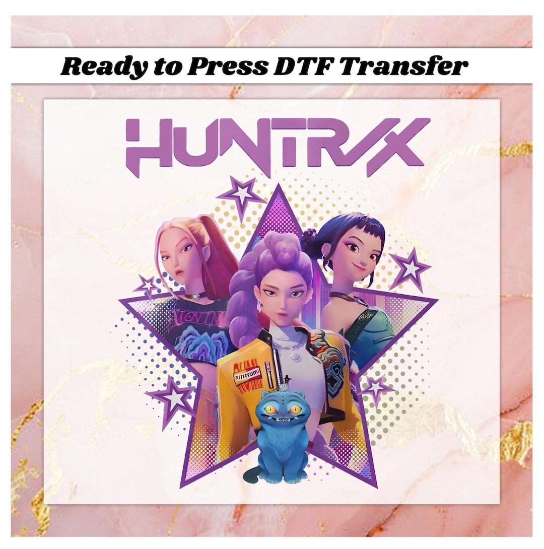Kpop Demon Hunters DTF Transfers, Huntrix Idol Group Heat Transfer ...