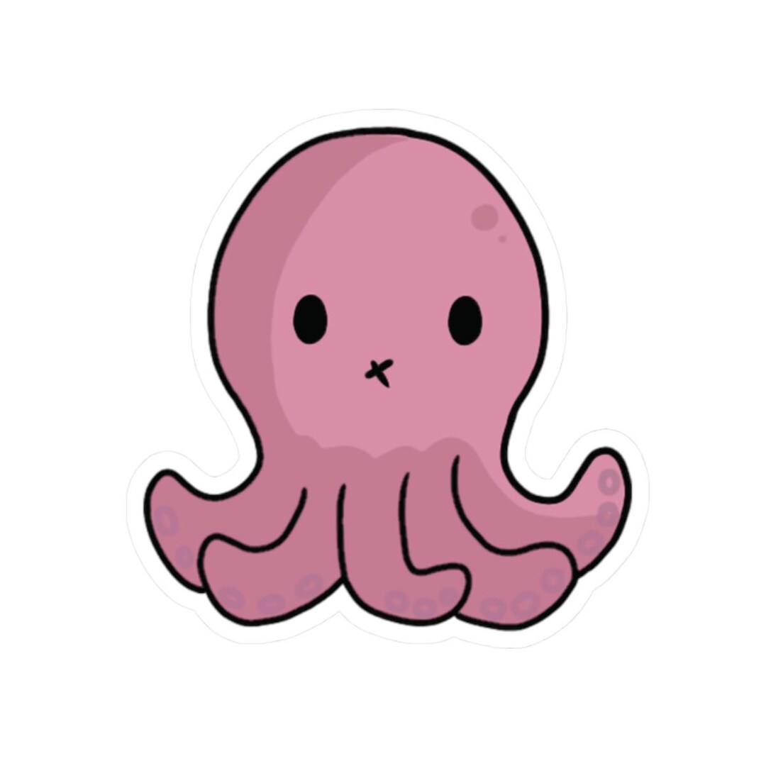 Octopus Kiss-cut Stickers, Cute and Funny Design, Korean Art Style ...