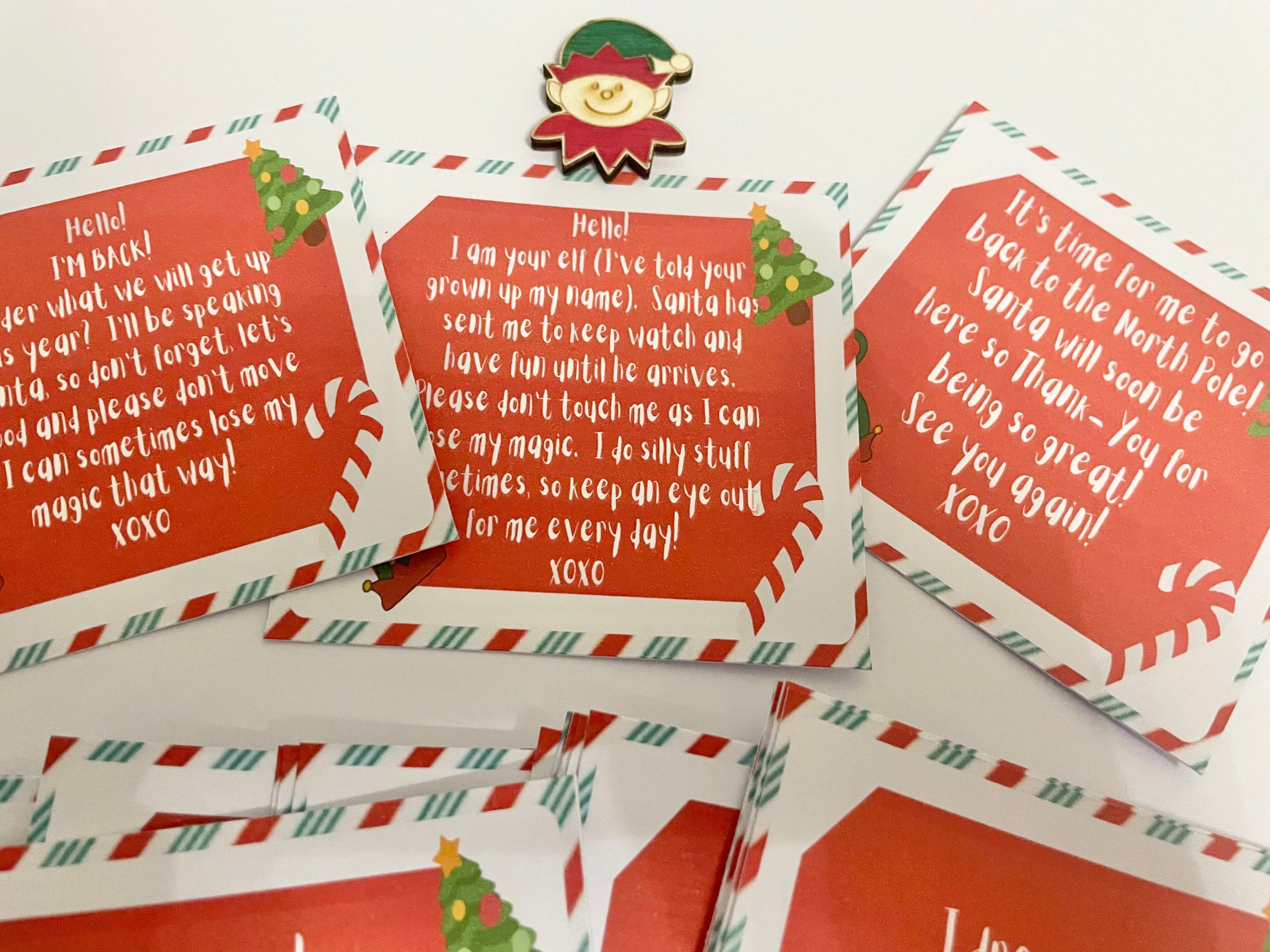 Elf Card Ideas Letters From Elf Christmas Countdown Ideas - Etsy