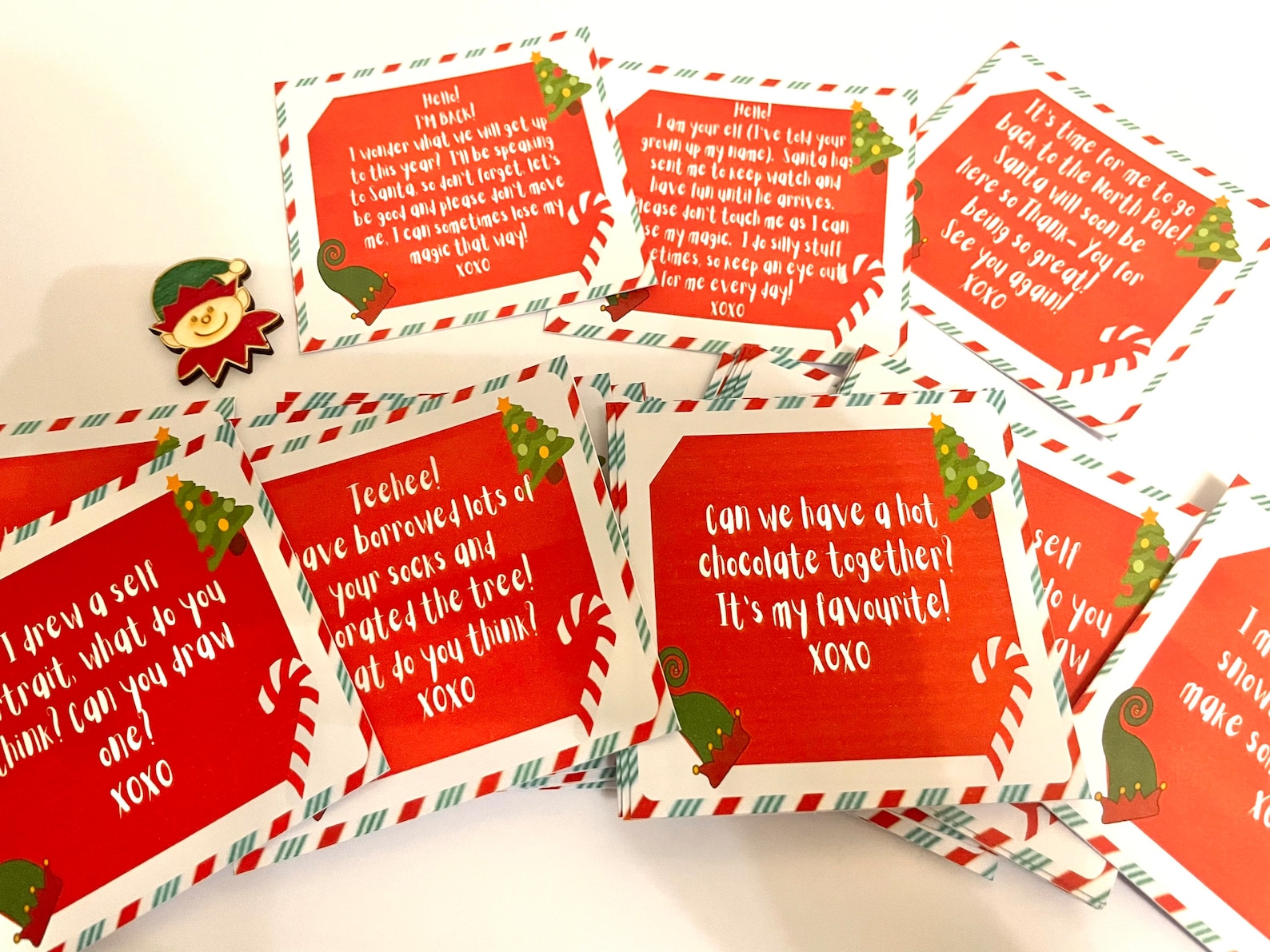 Elf Card Ideas Letters From Elf Christmas Countdown Ideas - Etsy