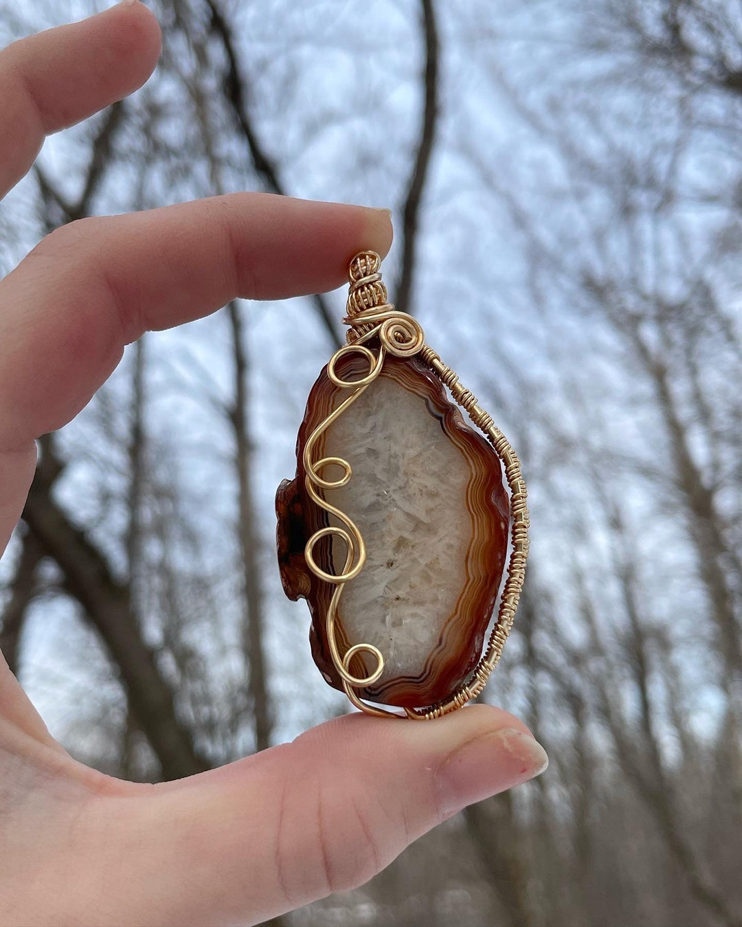 Red Agate Pendant - Etsy