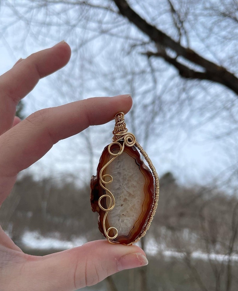 Red Agate Pendant - Etsy