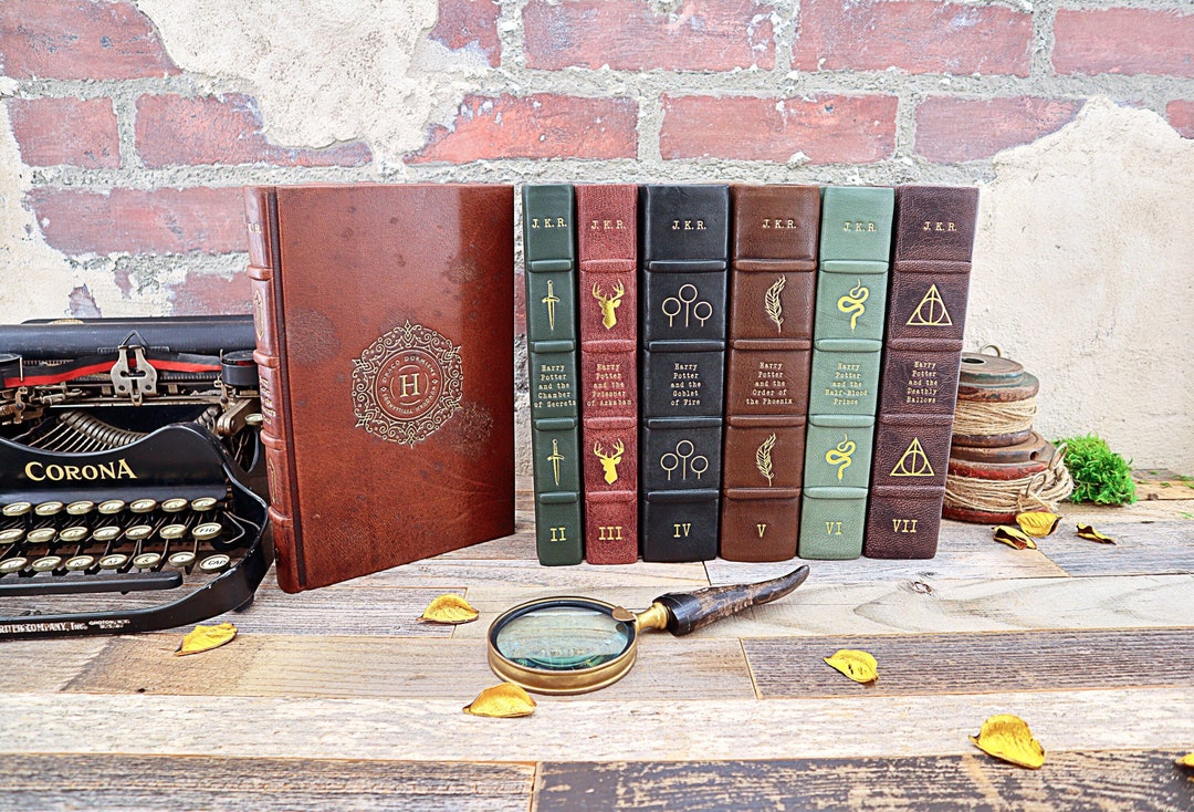 Leather Bound Harry Potter 7 Book Set Witch Wizard Magic - Etsy
