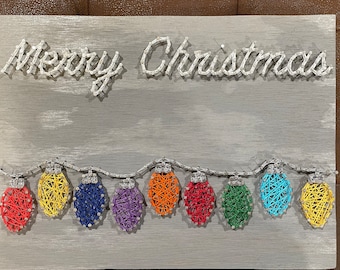 Merry Christmas String Art - Etsy