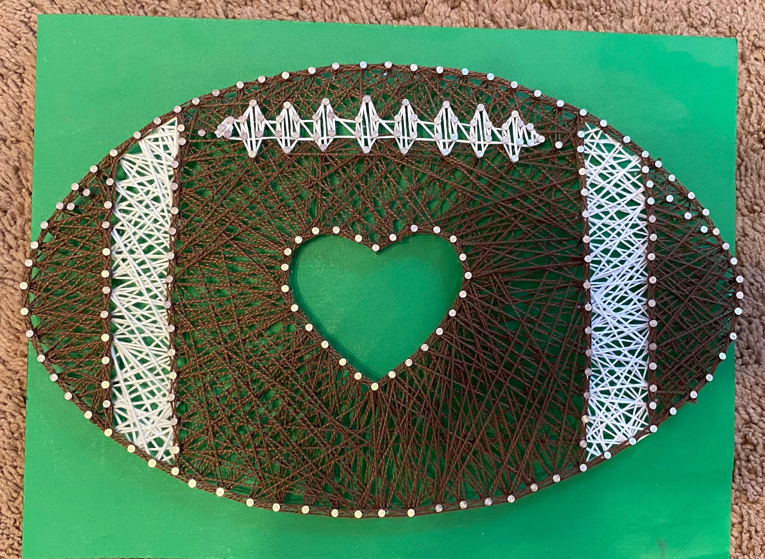 Football Heart String Art - Etsy