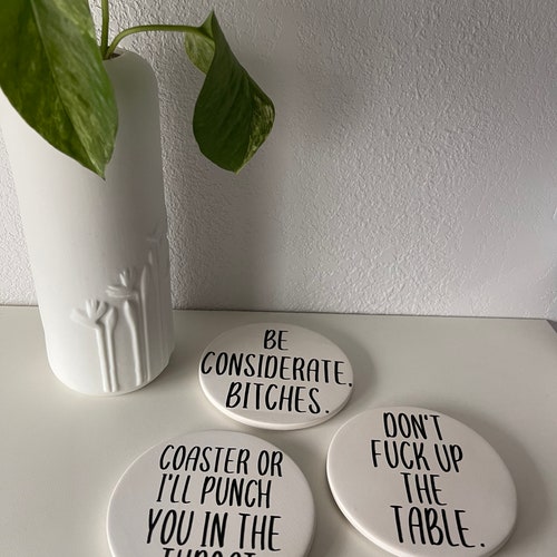 Funny Coasters Set Rude Coasters Gag Gift Inappropriate - Etsy