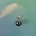 14k Solid Gold Fresh Water Pearl Pendant With Black 16 Inches Leather ...