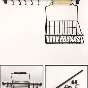 Coffee Mug Tea Cup Hook Rack Metal Bar Organizer - Etsy