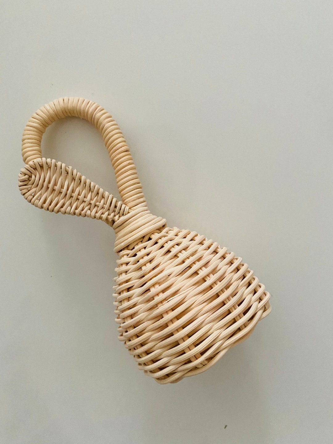 Rattan Rattle, Boho Style Nursery Decor Natural Material Baby Shower ...