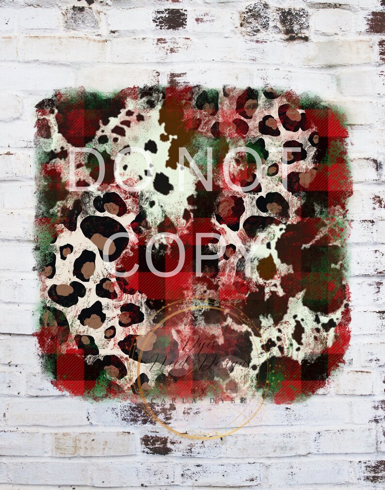 CHRISTMAS Cow Leopard Print Background Digital Download - Etsy