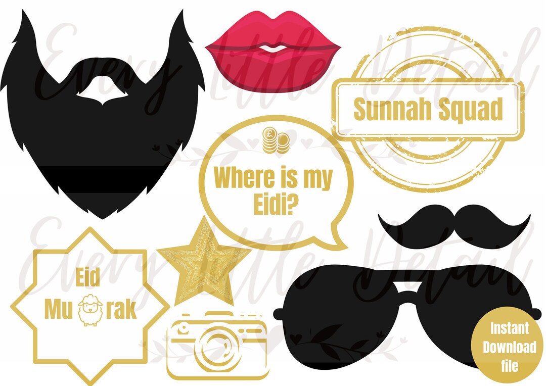 Eid Photo Props Instant Digital Download Eid Party Photo Props Eid ...