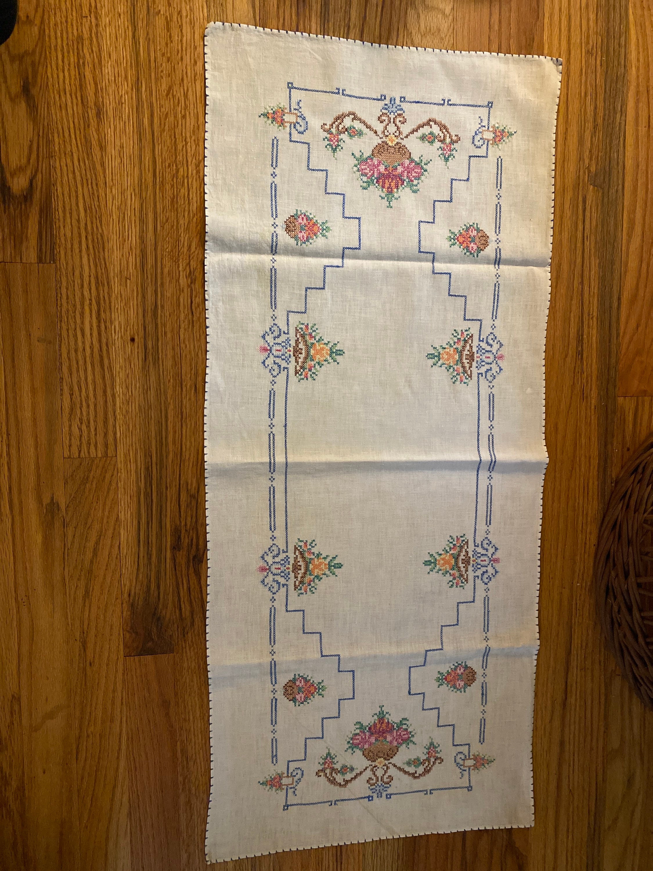 Cross Stitch Table Runner | Etsy