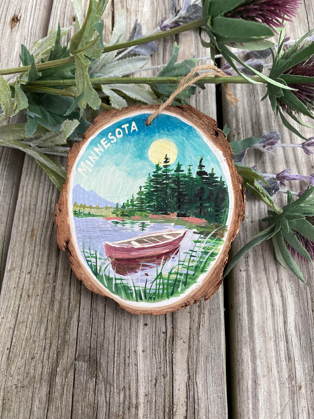 Hand Painted, Minnesota, Craft ,wood Ornament, Amazing Gift, Free ...