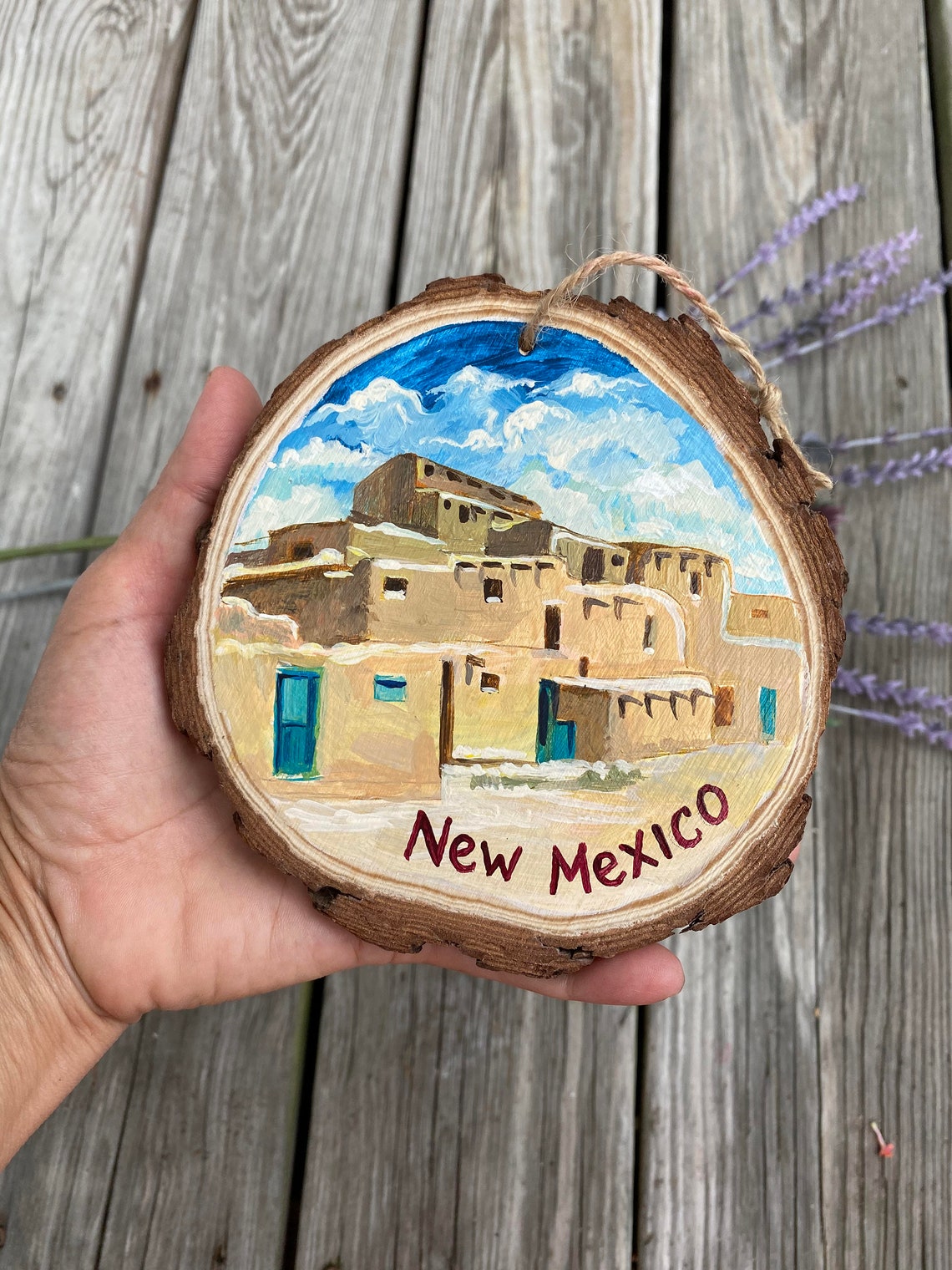 Hand Painted, New Mexico, Craft ,wood Ornament, Amazing Gift, Free ...