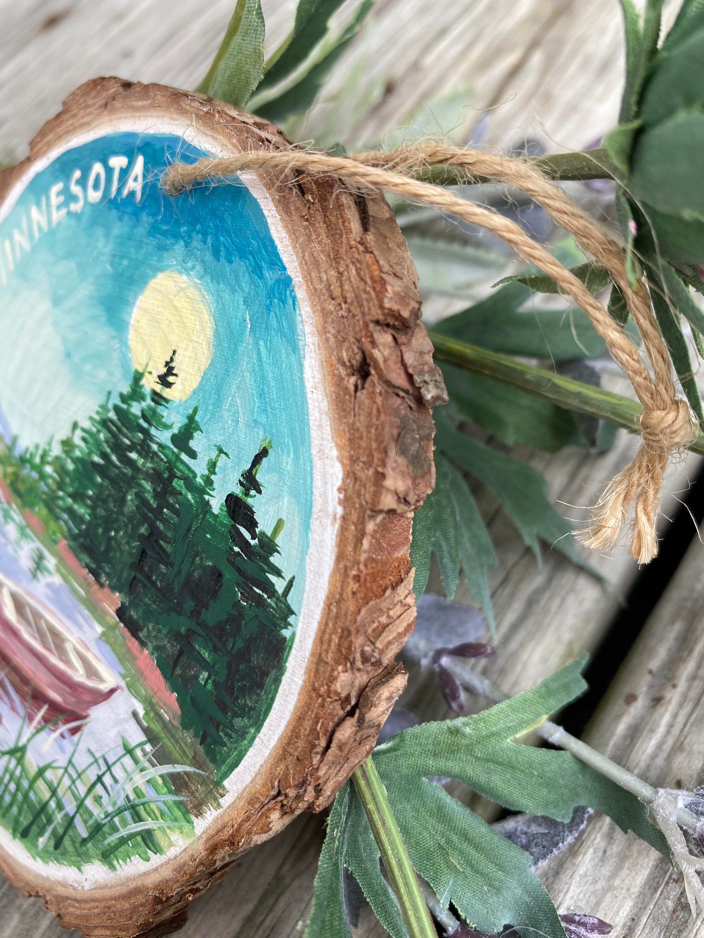 Hand Painted, Minnesota, Craft ,wood Ornament, Amazing Gift, Free ...