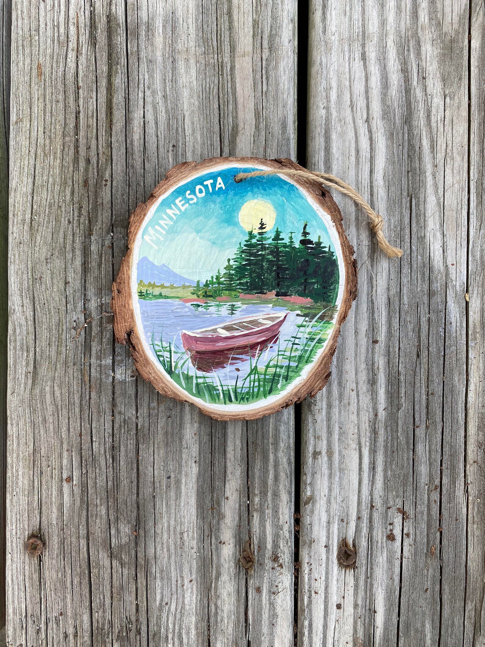 Hand Painted, Minnesota, Craft ,wood Ornament, Amazing Gift, Free ...