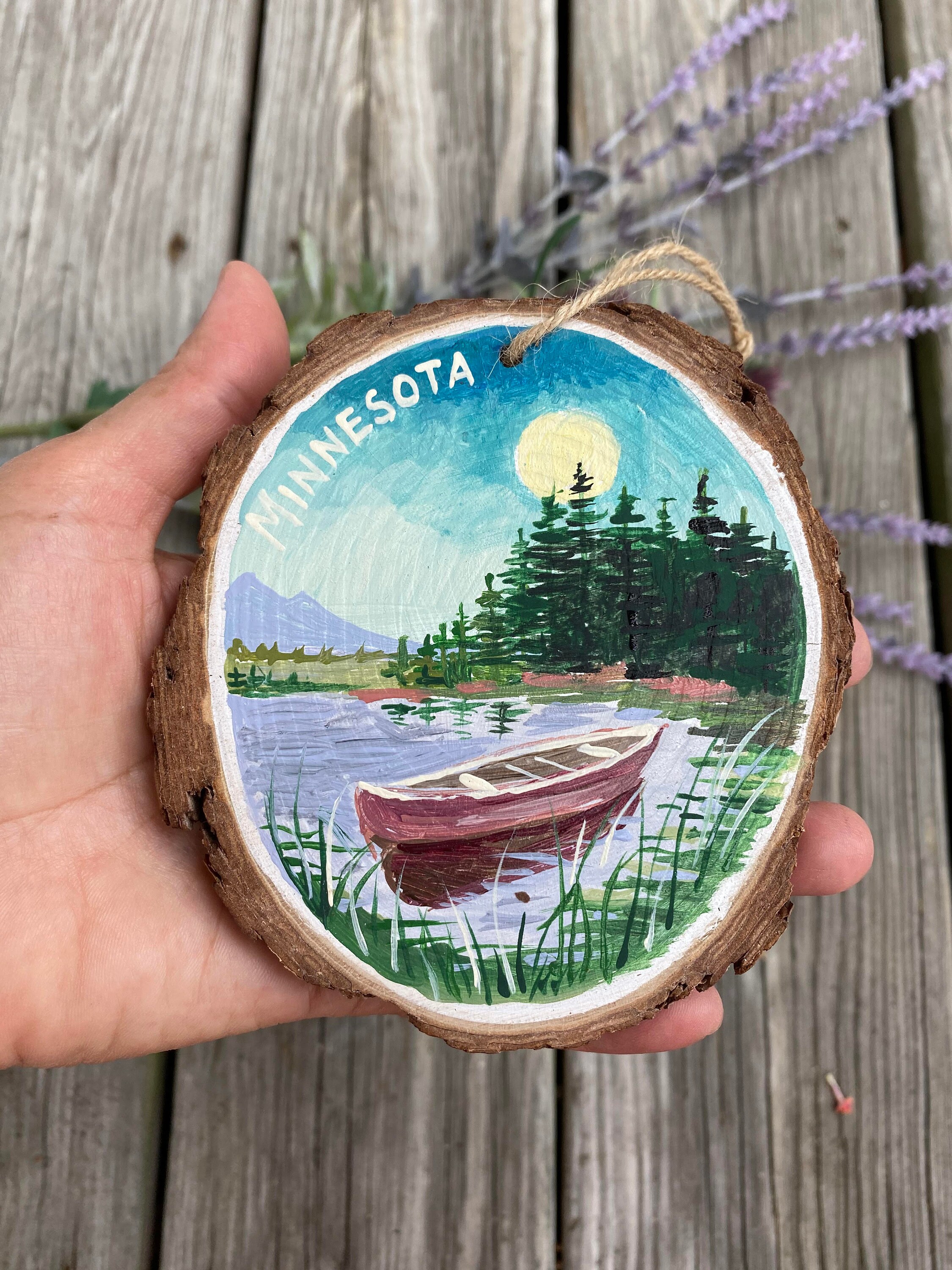 Hand Painted, Minnesota, Craft ,wood Ornament, Amazing Gift, Free ...