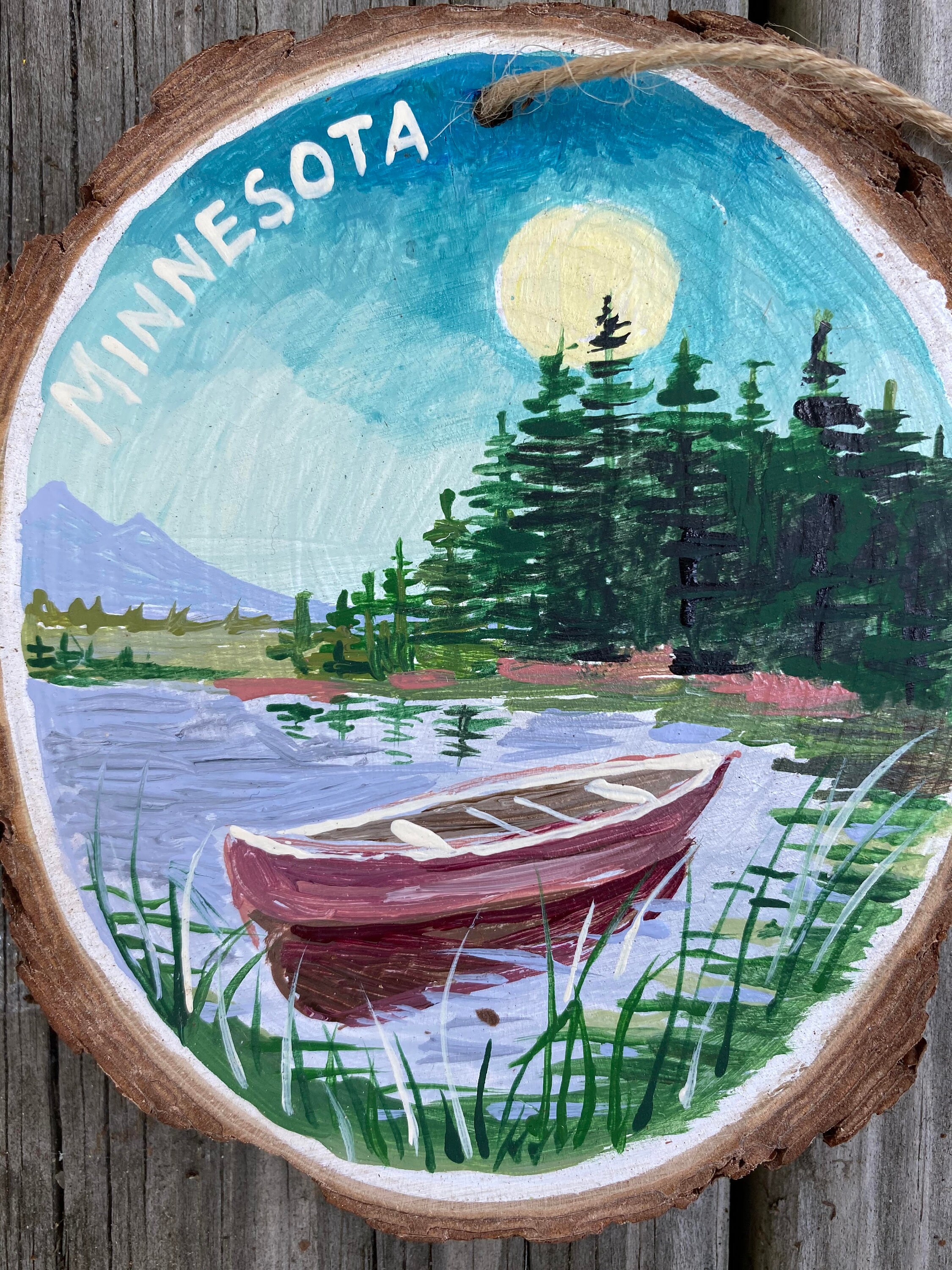Hand Painted, Minnesota, Craft ,wood Ornament, Amazing Gift, Free ...