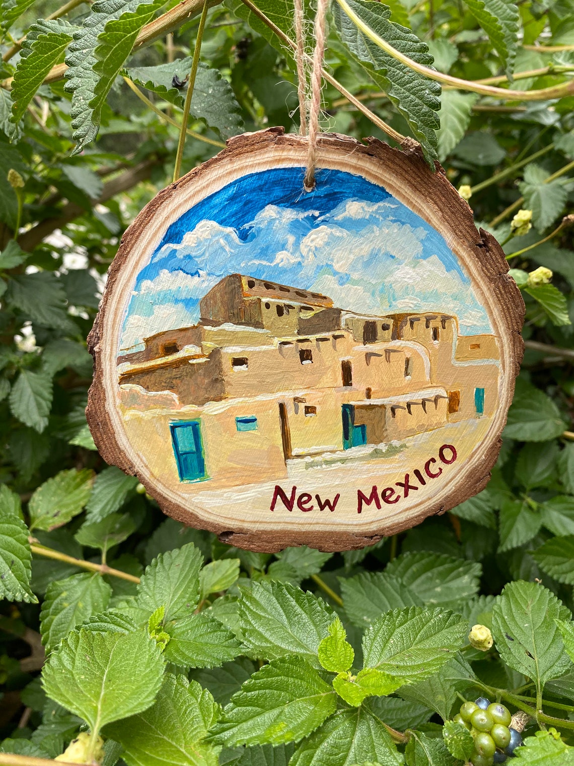 Hand Painted, New Mexico, Craft ,wood Ornament, Amazing Gift, Free ...