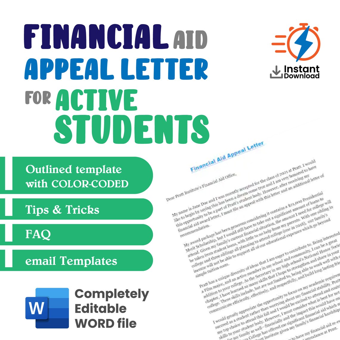 Custom Financial Aid Appeal Letter Template for Student Athletes ...