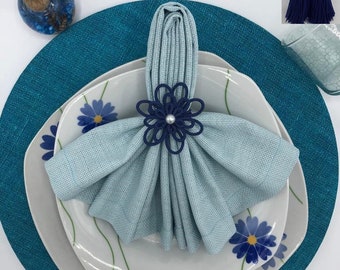 Blue Napkin Ring - Etsy