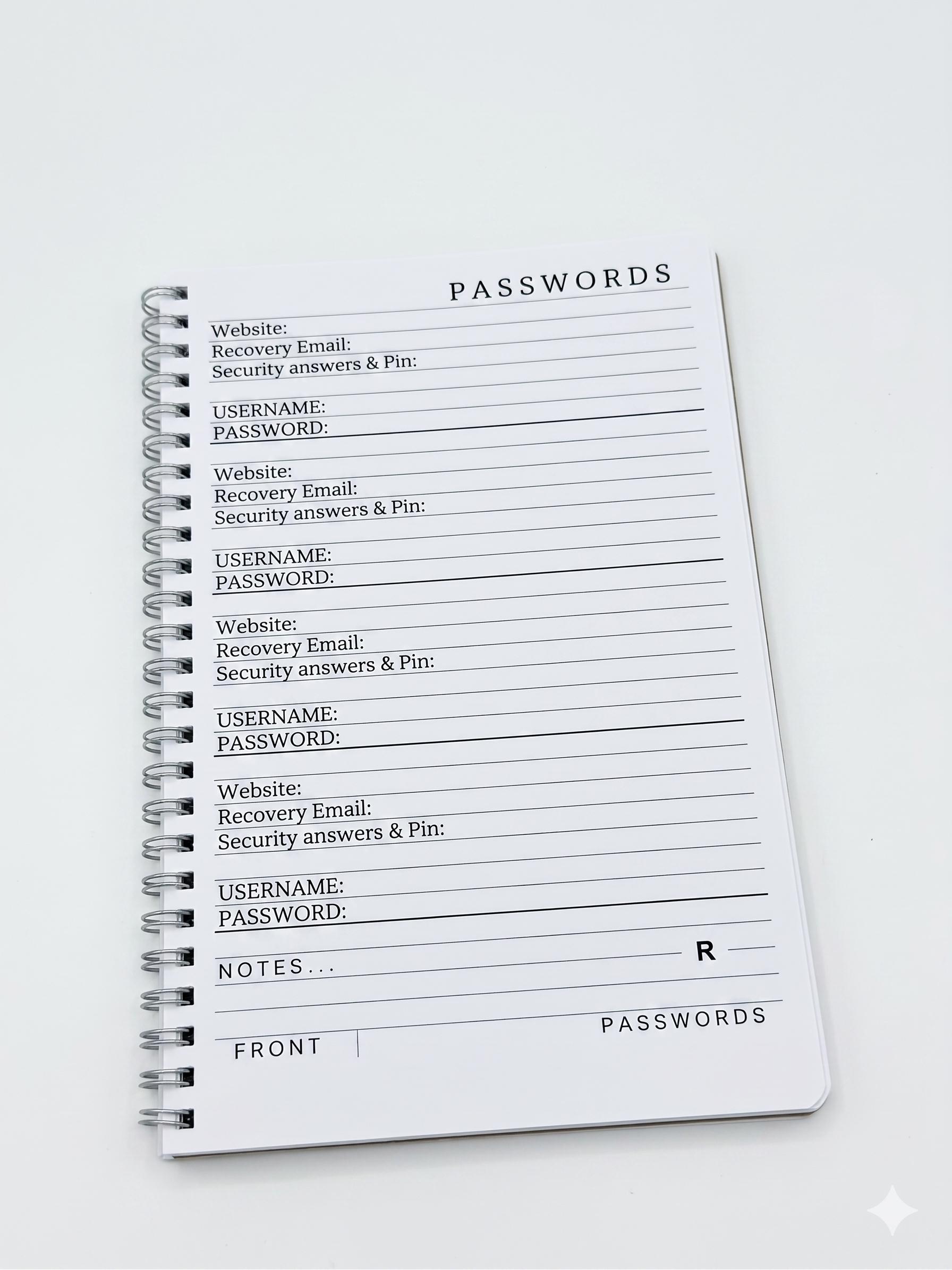 The Discreet A5 Password Notebook - Large Print - Etsy