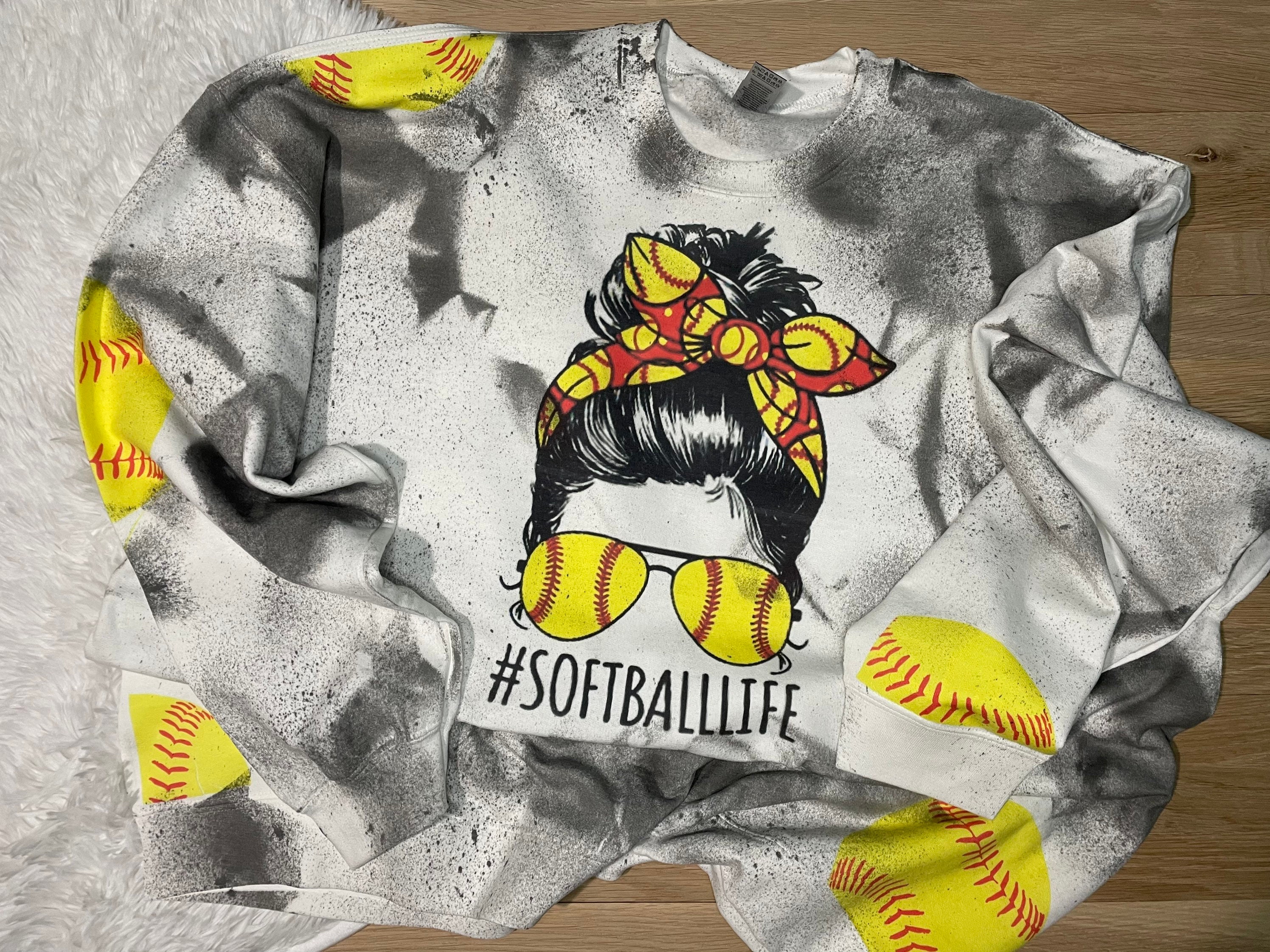 Softball Life Splatter Paint Sublimation Sweatshirt or T-shirt - Etsy