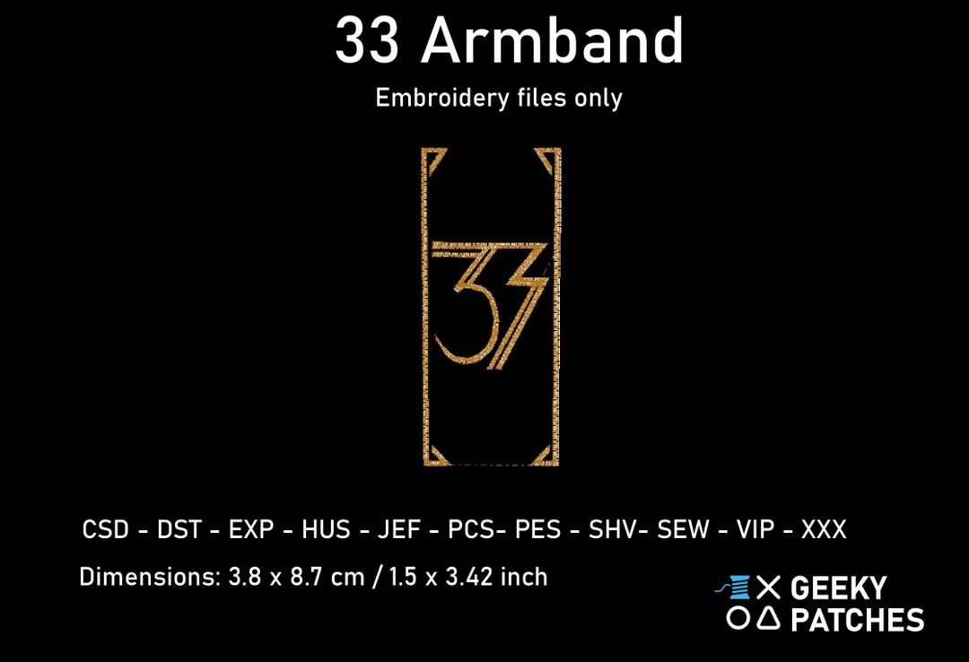 Armband 33 - Clair Obscur Expedition 33: Embroidery Files - Etsy