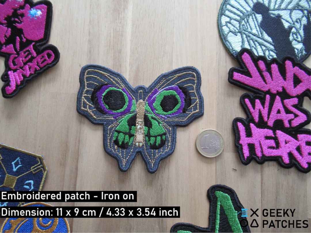 Jinx's Butterfly - Arcane Patch : appliqué thermocollant brodé - Etsy ...