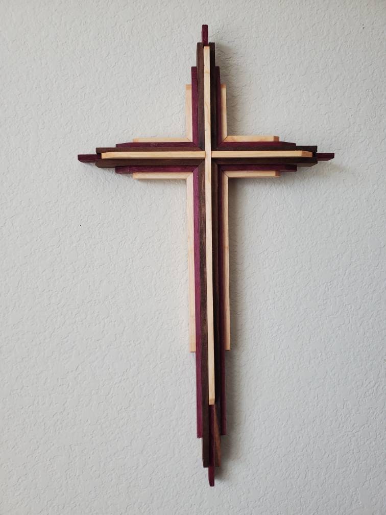 Wooden Layered Cross - Etsy