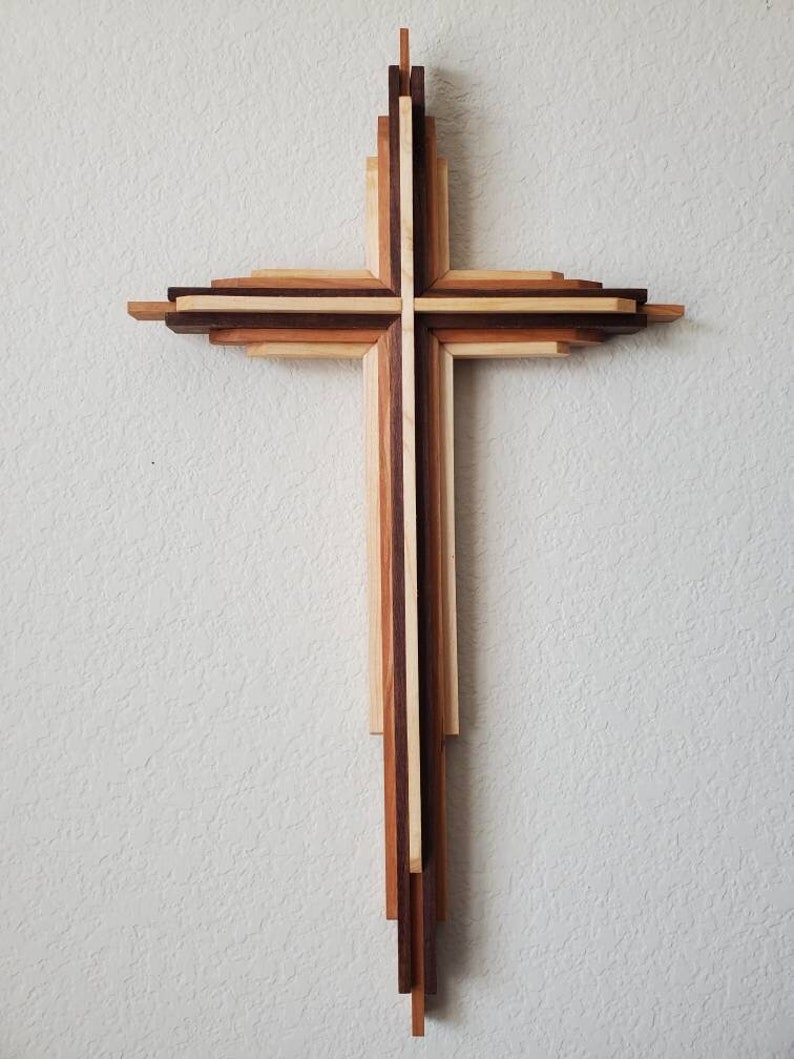 Wooden Layered Cross - Etsy