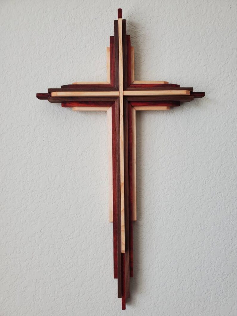 Wooden Layered Cross - Etsy