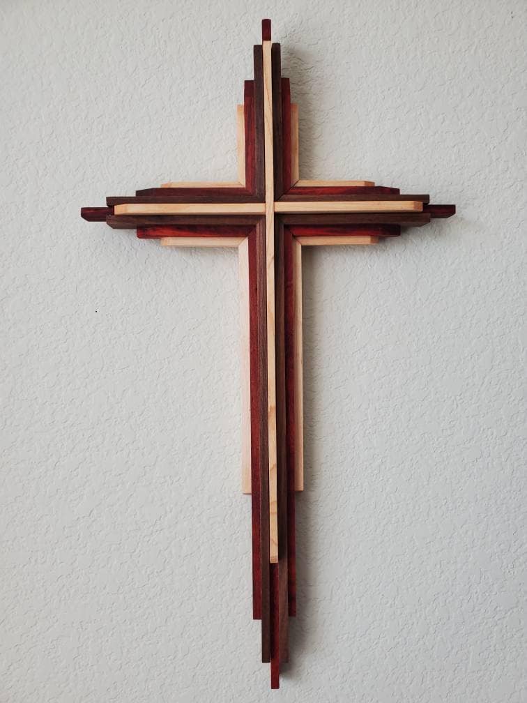 Wooden Layered Cross - Etsy