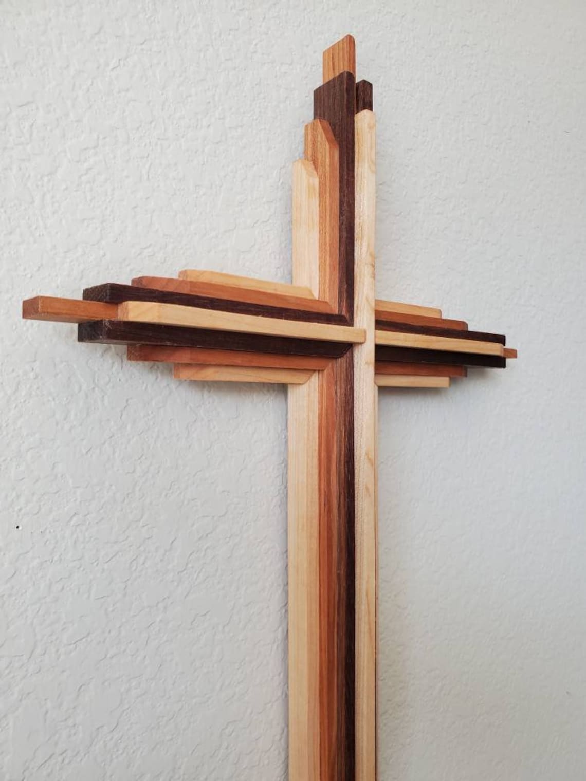 Wooden Layered Cross - Etsy