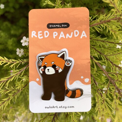 Red Panda Pin for Jackets and More Animal Enamel Pin Cute - Etsy